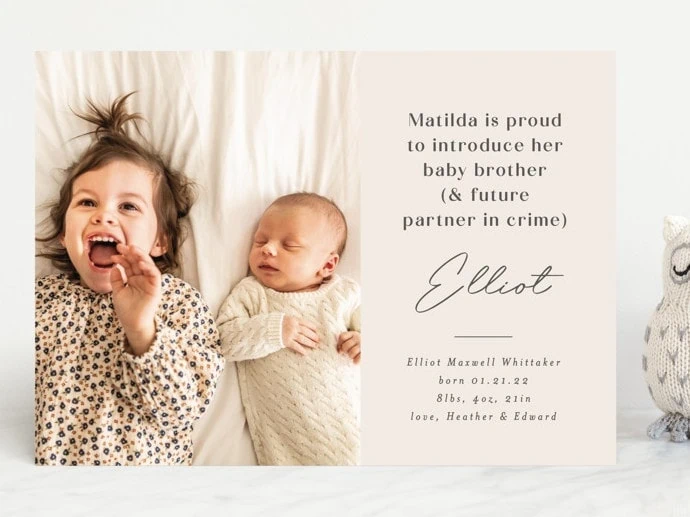 20 Birth Announcements We Love - Baby Chick