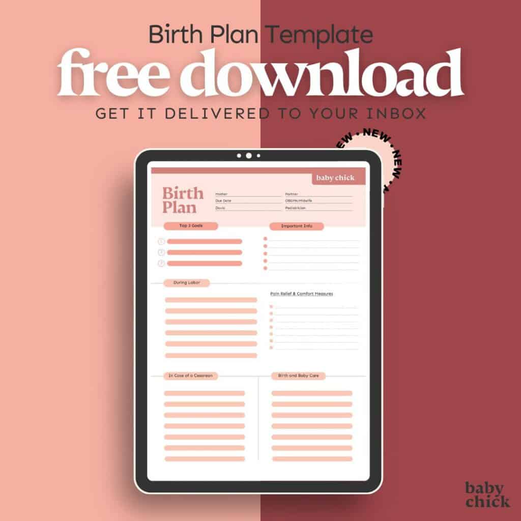 Create Your Perfect Birth Plan (Free Template & Checklist) - Baby Chick